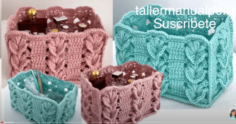 Crochet Organizer For Cosmetic Perfumes