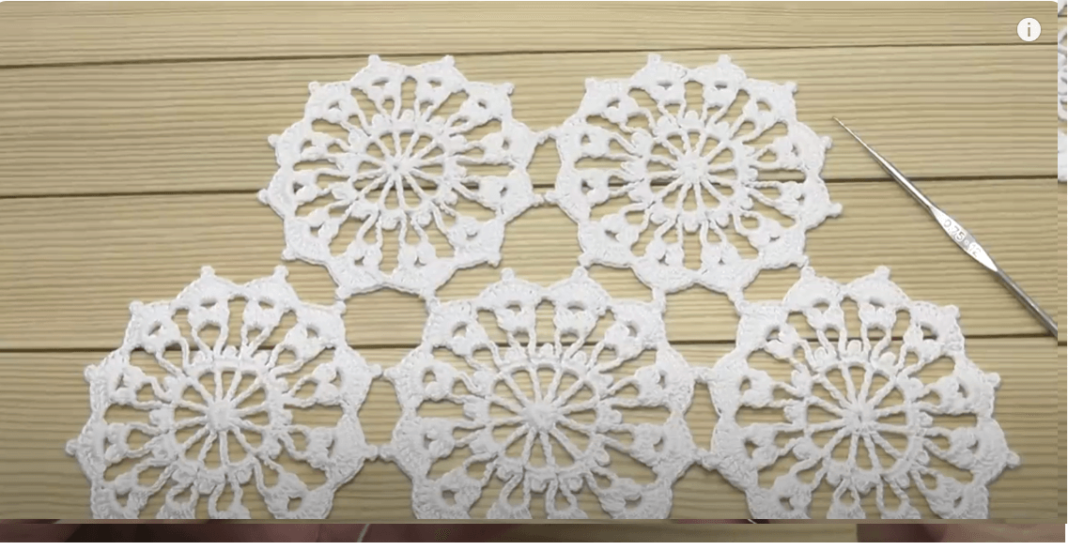 Crocheted round motifs for beginners Crocheted round motifs
