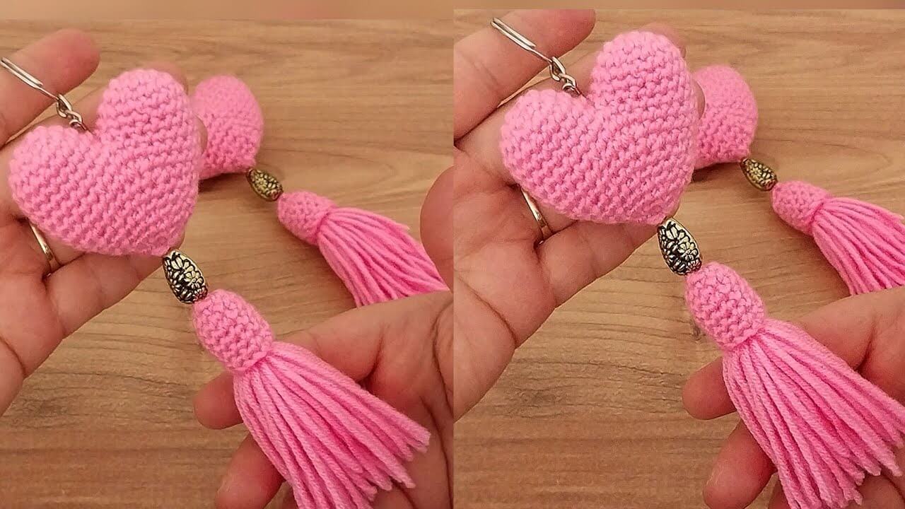 How to Crochet a Heart | Keychain | Tutorial | Valentines