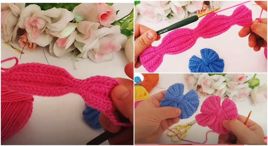 Simple Crochet Bow Ribbon Making / Crochet Models🎀🎉